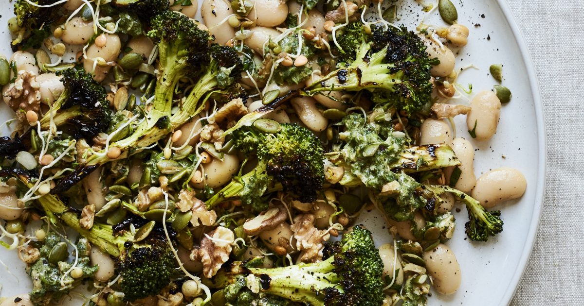 Grilled broccoli & butter bean salad | Detox Kitchen